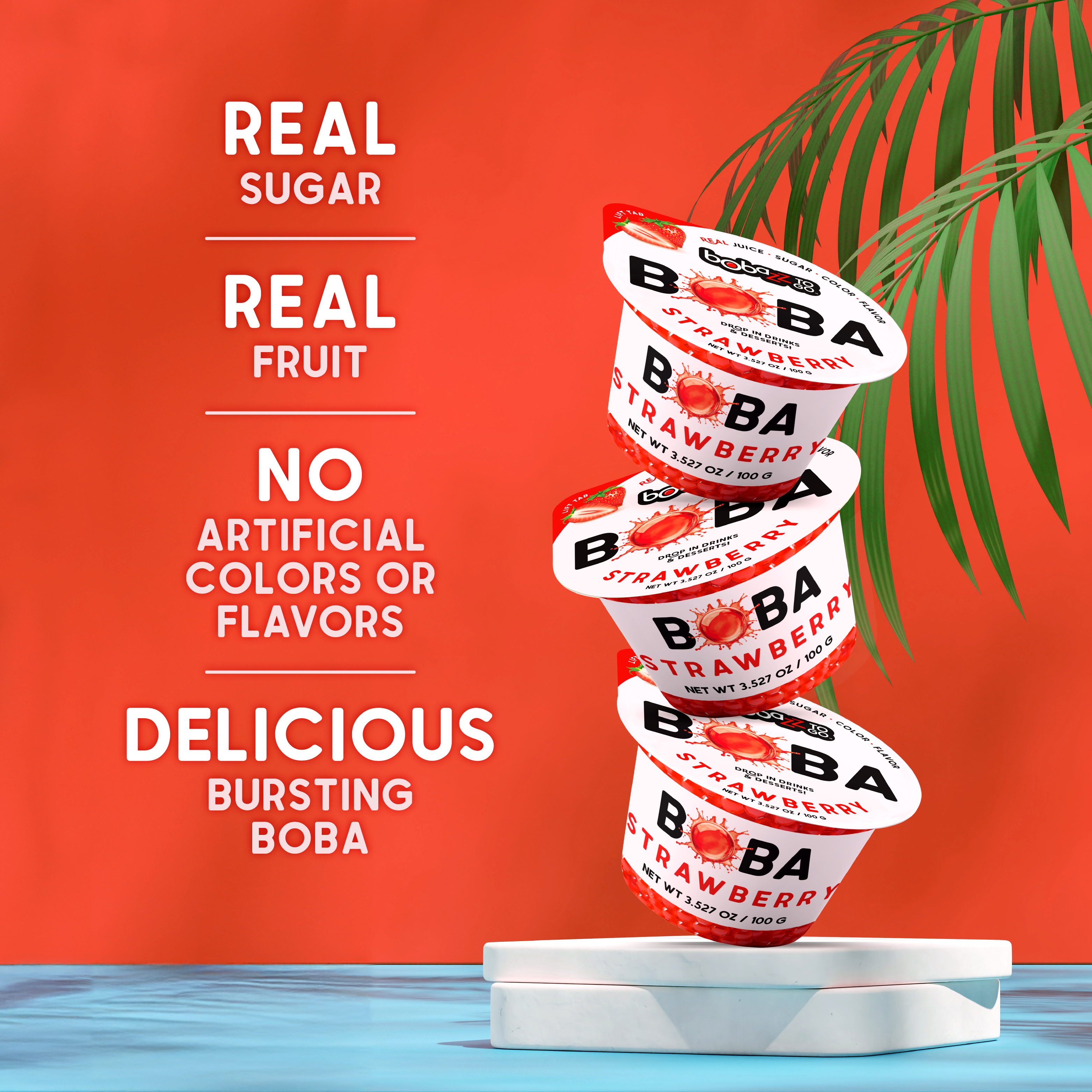 Bobazz To Go Boba Cup Strawberry 100g - Case of 32 – Boba Beverage ...