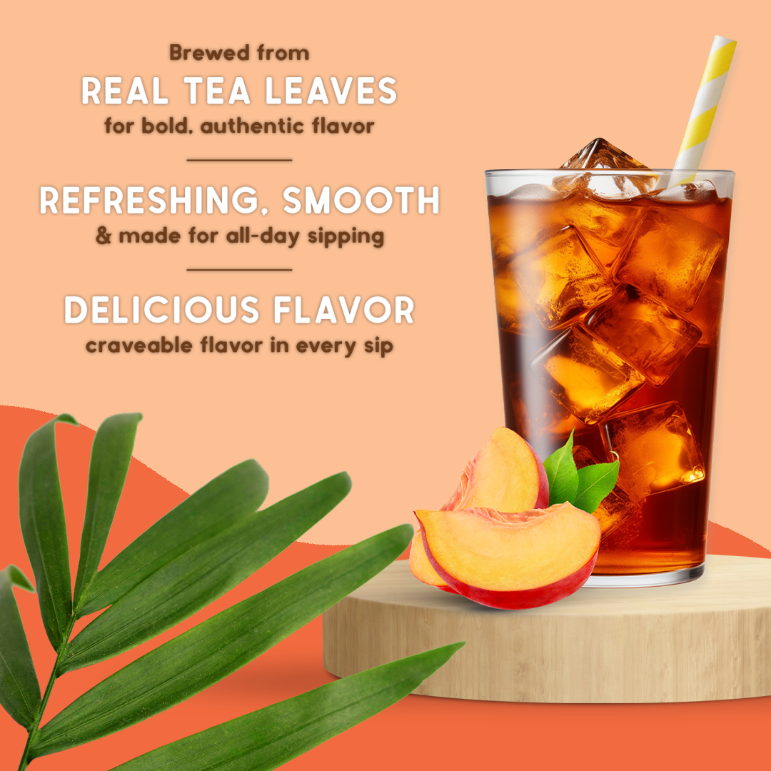TEAZZERS Premium Black Tea Peach – Boba Beverage Innovations